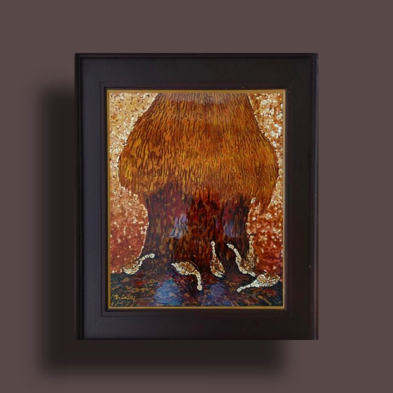 Hương rơm 01 - Tranh Sơn Mài