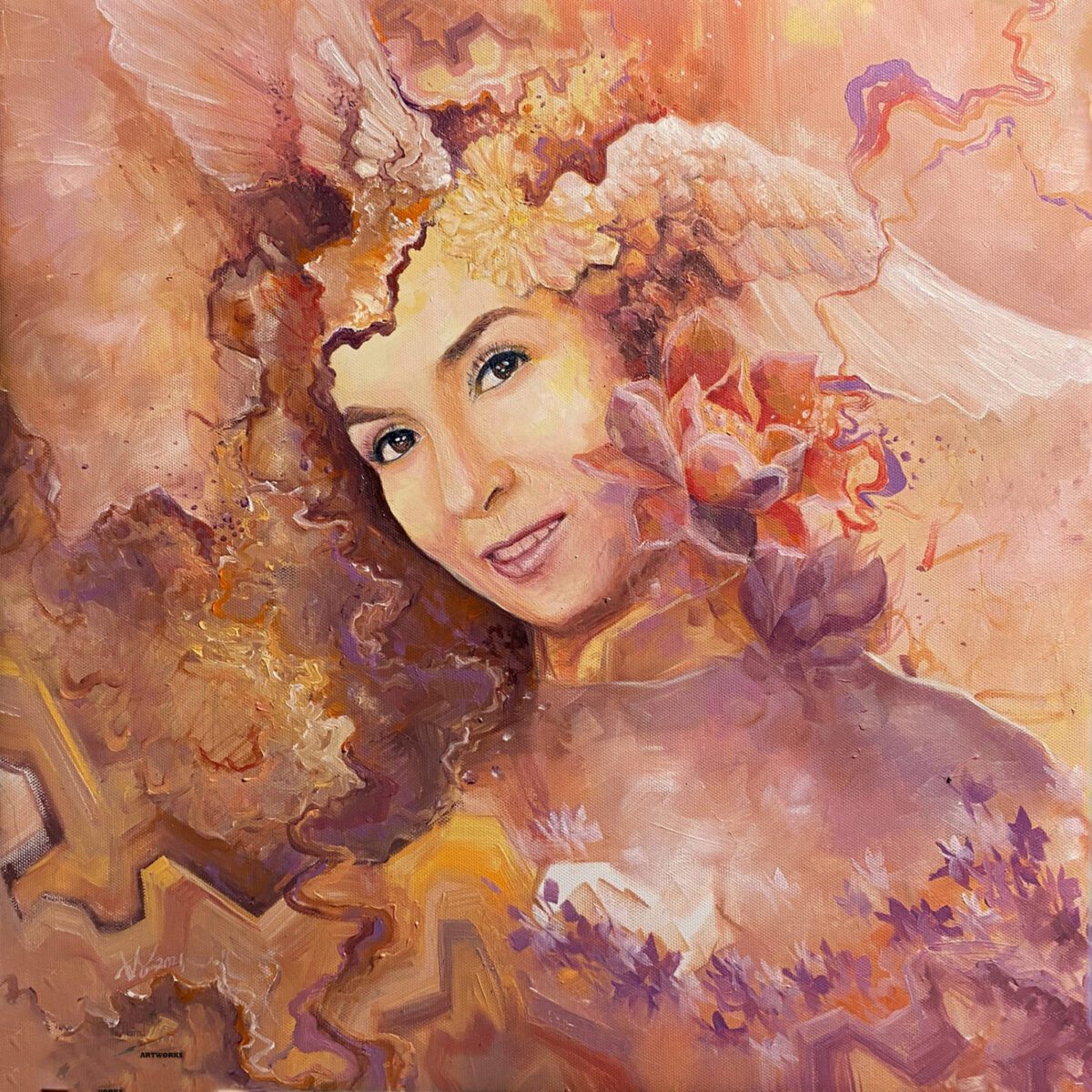 Tạm biệt " Những đồi hoa sim" - Tranh Sơn Dầu