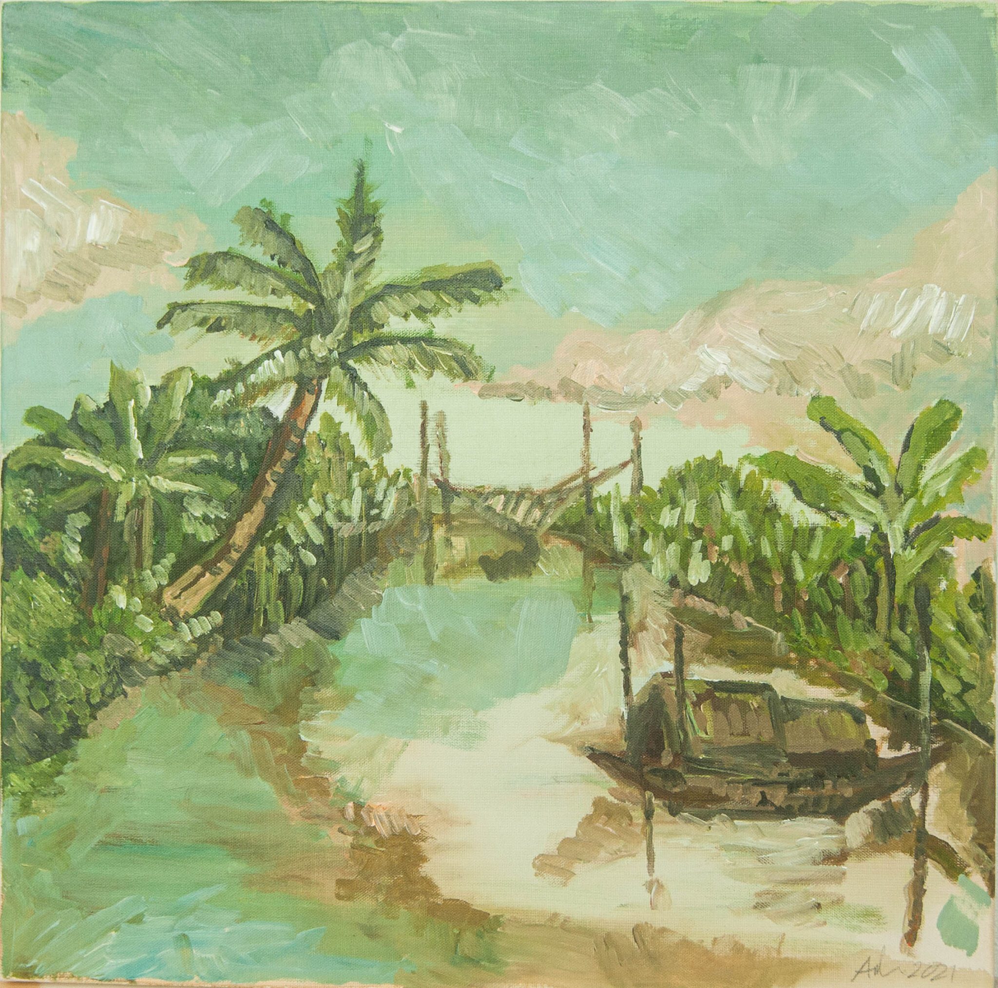 Quê nội - Tranh Phong Cảnh Đồng Quê