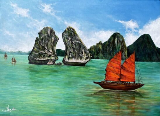 Vịnh Hạ Long - Tranh Phong Cảnh Biển